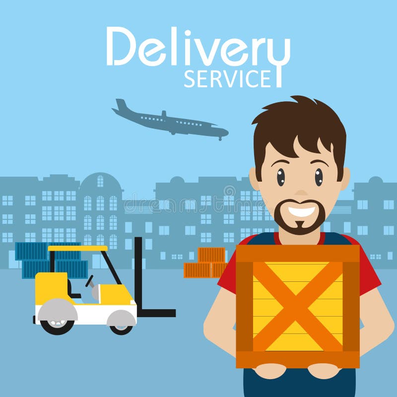 Delivery service concept stock vector. Illustration of mail - 115434632