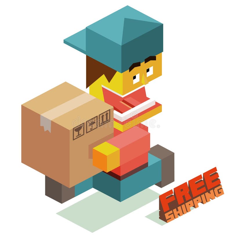 Courier boy stock illustration. Illustration of courier - 56092039