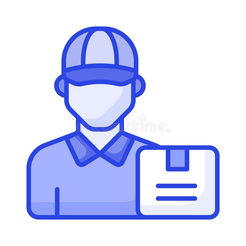 Courier Boy Professional Worker and Employee Vector Design, Cargo ...
