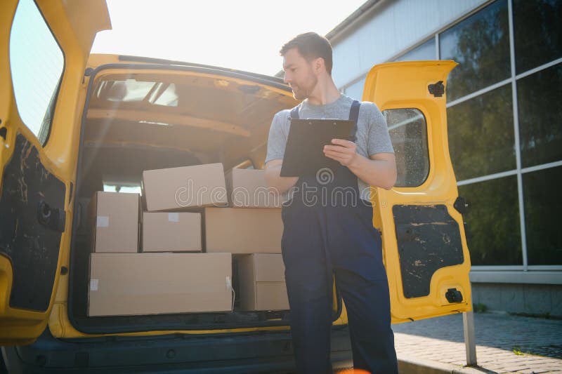 The Courier Brought the Delivery of the Box To the Client. Courier ...