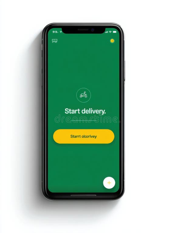 Courier Delivery App Interface Showing Start Delivery Button with ...