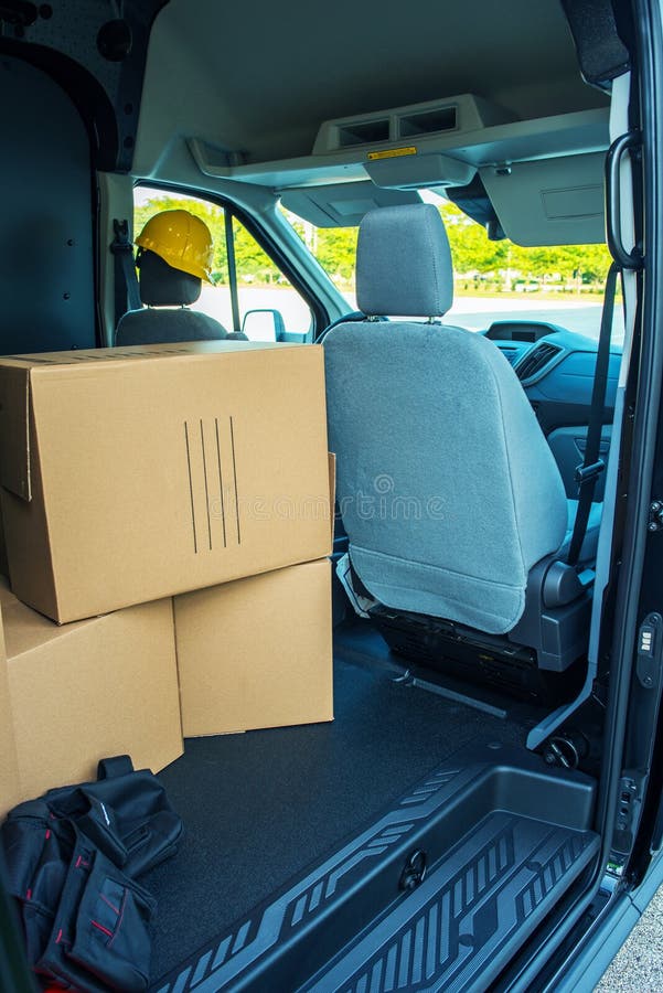 Courier Delivery stock photo. Image of transport, interior - 49641600