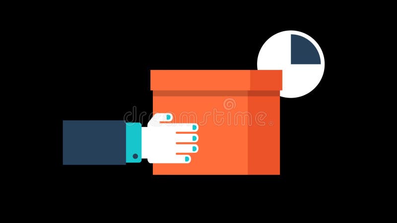 Courier Parcel Delivery Animation Transparent Vector Motion Graphics ...