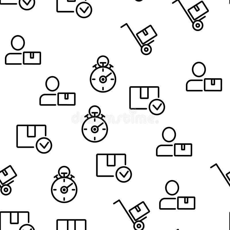 Courier Post Vector Seamless Pattern Stock Vector - Illustration of ...