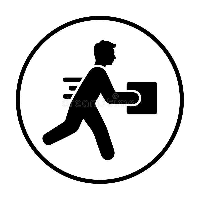 Courier, Service, Package, Delivery Icon. Black Vector Graphics Stock ...