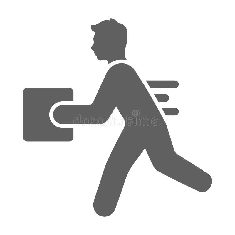 Courier, Service, Package, Delivery Icon. Gray Vector Graphics Stock ...
