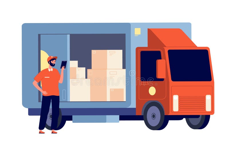 Truck Shipping Parcel Boxes Stock Illustrations – 6,717 Truck Shipping ...