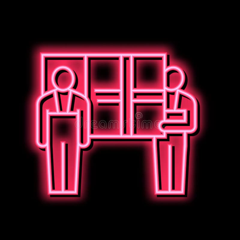 Couriers Delivery Box Neon Glow Icon Illustration Stock Vector ...