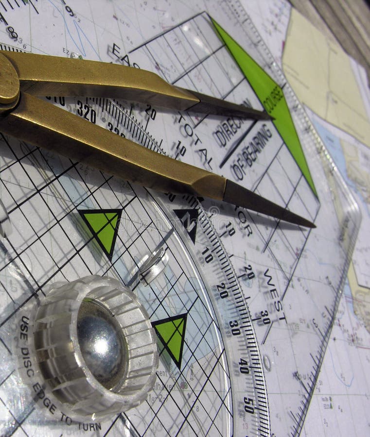The course stock image. Image of port, seafaring, charting - 130671