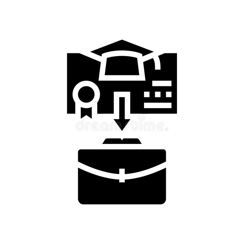 Course Catalog Online Learning Platform Glyph Icon Vector Illustration ...