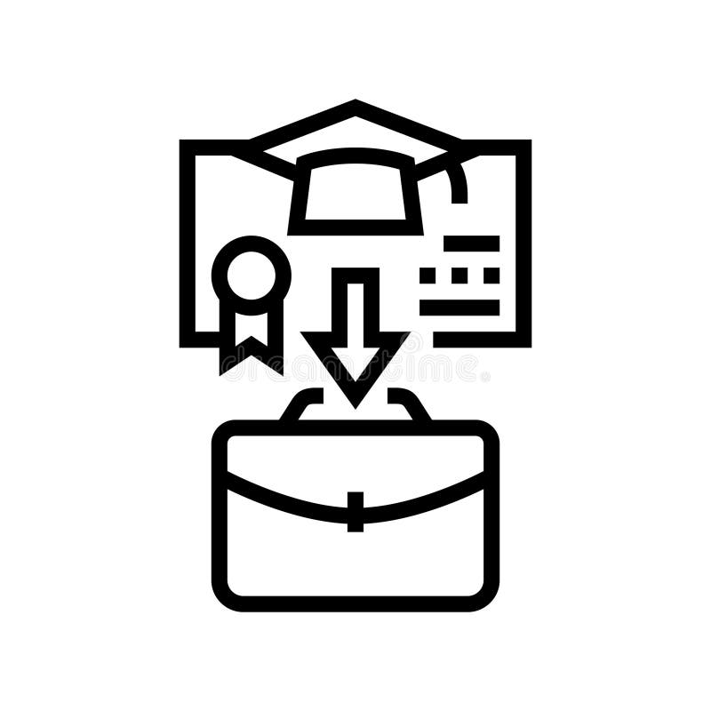 Course Catalog Online Learning Platform Line Icon Vector Illustration ...