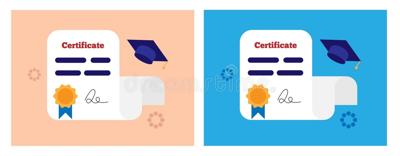 Course Completion Certificate Stock Illustrations – 1,391 Course ...