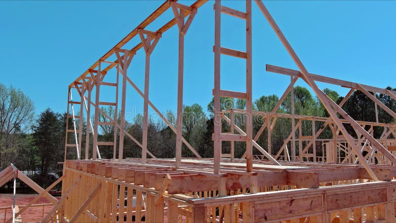 Beam Stick Home of Layout Joists Trusses Was Constructed with Wooden ...