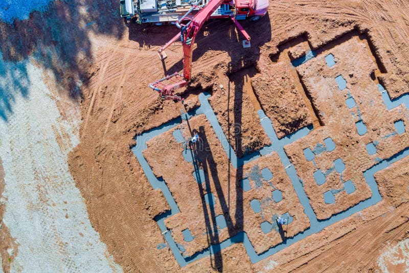 Strip Foundations with Formwork during the Construction of a House ...