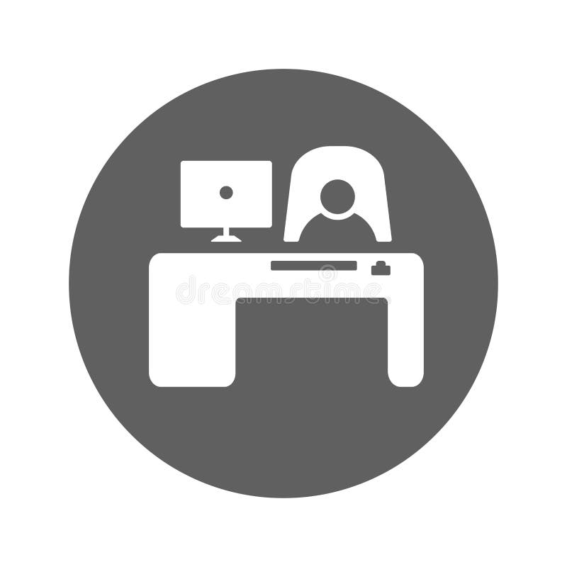 Course, Coursework, Desk Icon. Gray Vector Graphics Stock Vector ...