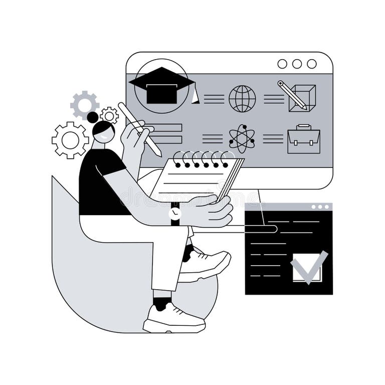 Course Enrollment Abstract Concept Vector Illustration. Stock Vector ...