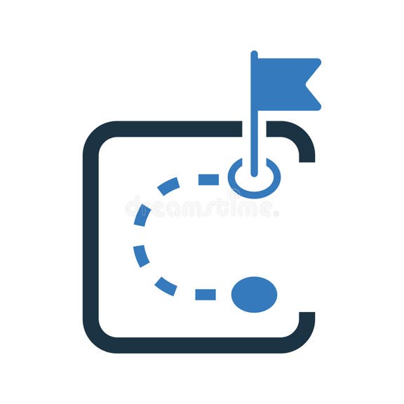 Course, Flag, Game Icon. Glyph Style Vector EPS Stock Illustration ...