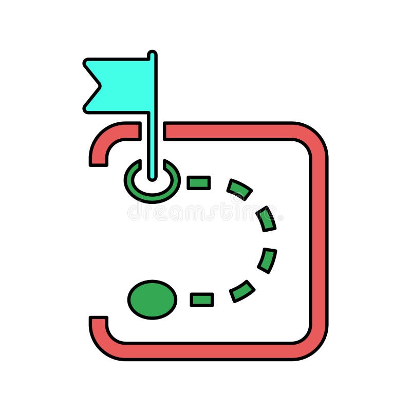 Course, Flag, Game Icon. Simple Color Vector Stock Illustration ...