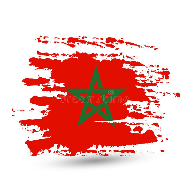Illustration Du Drapeau National Du Maroc. Symbole Du Pays Illustration ...