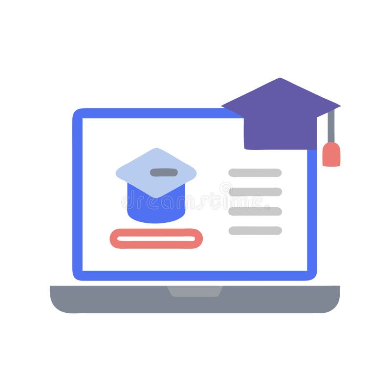 Course Icon for Online Learning Stock Vector - Illustration of teaching ...