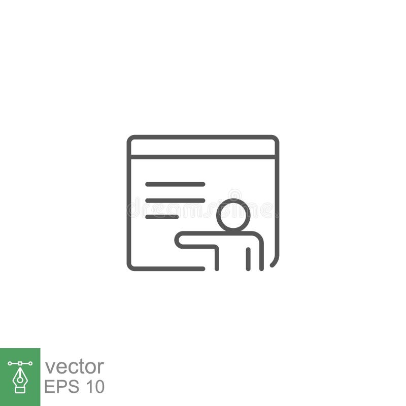 Course Learning, Mentor, Tutor Webinar Icon Stock Vector - Illustration ...
