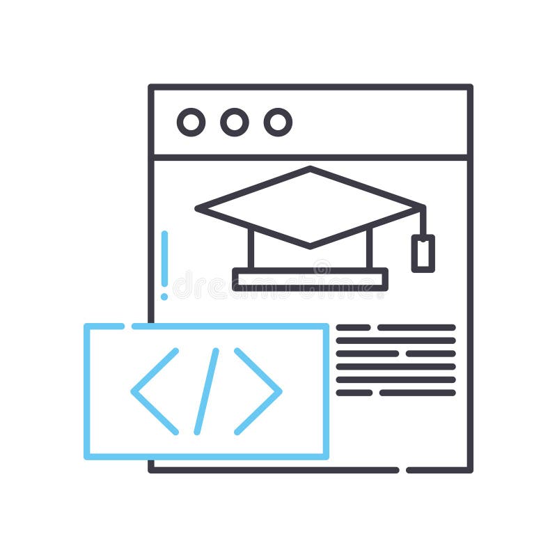 Course Line Icon, Outline Symbol, Vector Illustration, Concept Sign ...