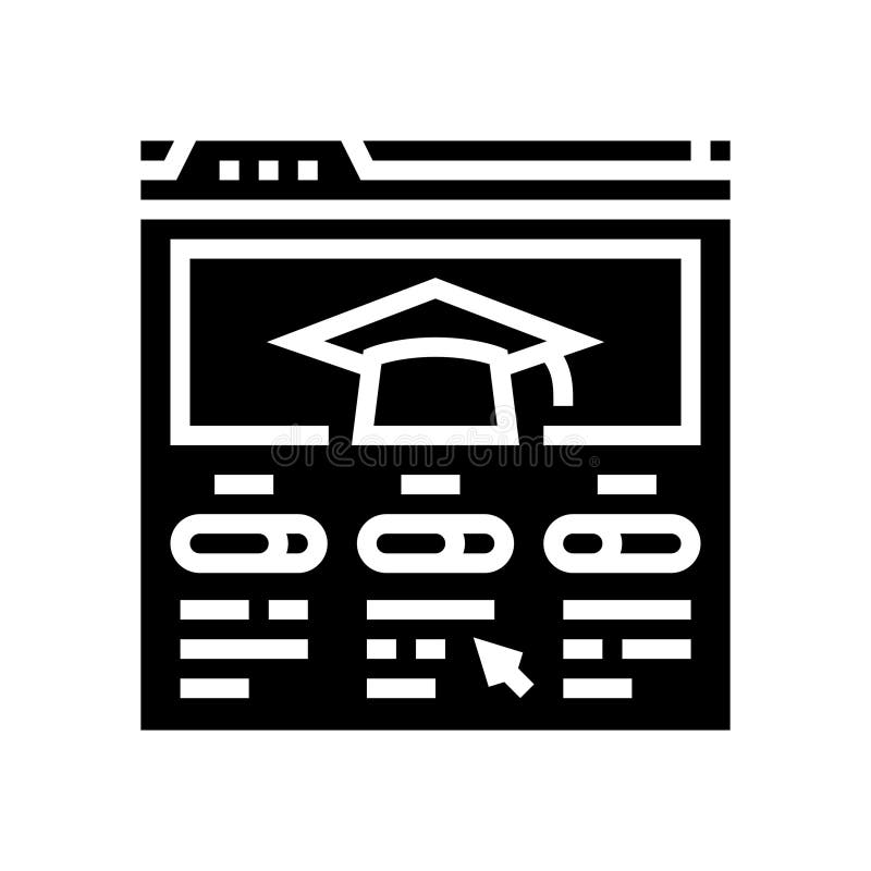 Course Progress Bar Education Platform Glyph Icon Vector Illustration ...