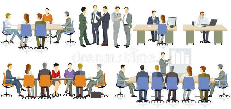 Course and Session and Discussion in the Group Stock Vector ...