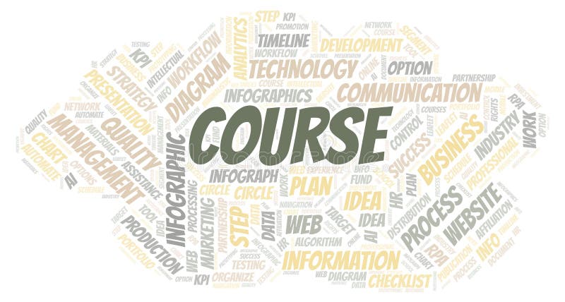 Course Typography Word Cloud Create with the Text only. Stock ...