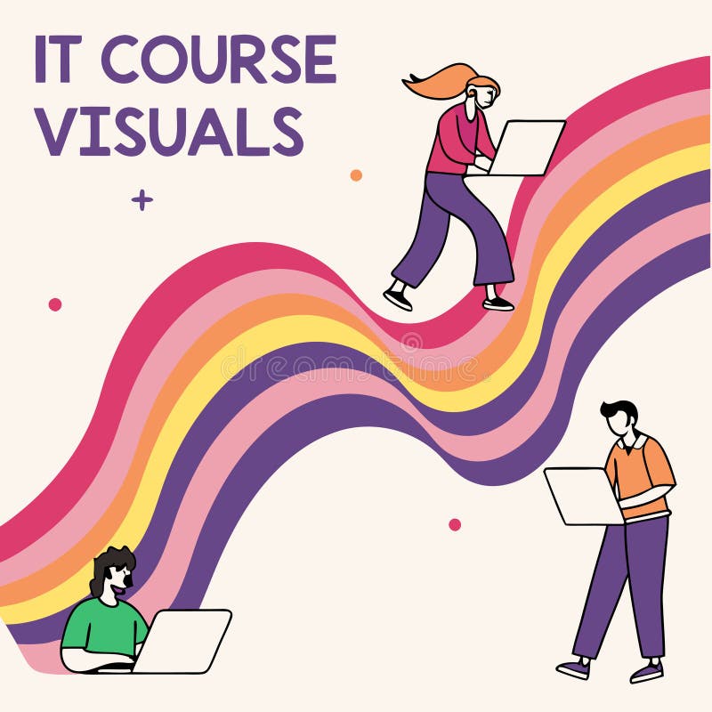 It Course Visuals in Vibrant Gradient Waves: a Modern Tech Aesthetic ...