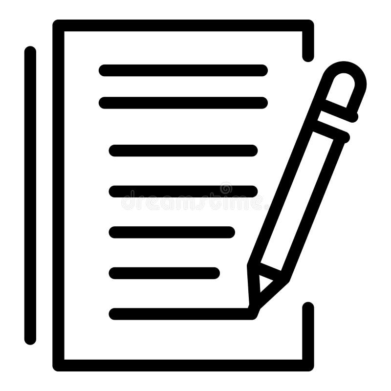 Course Writing Icon, Outline Style Stock Vector - Illustration of ...