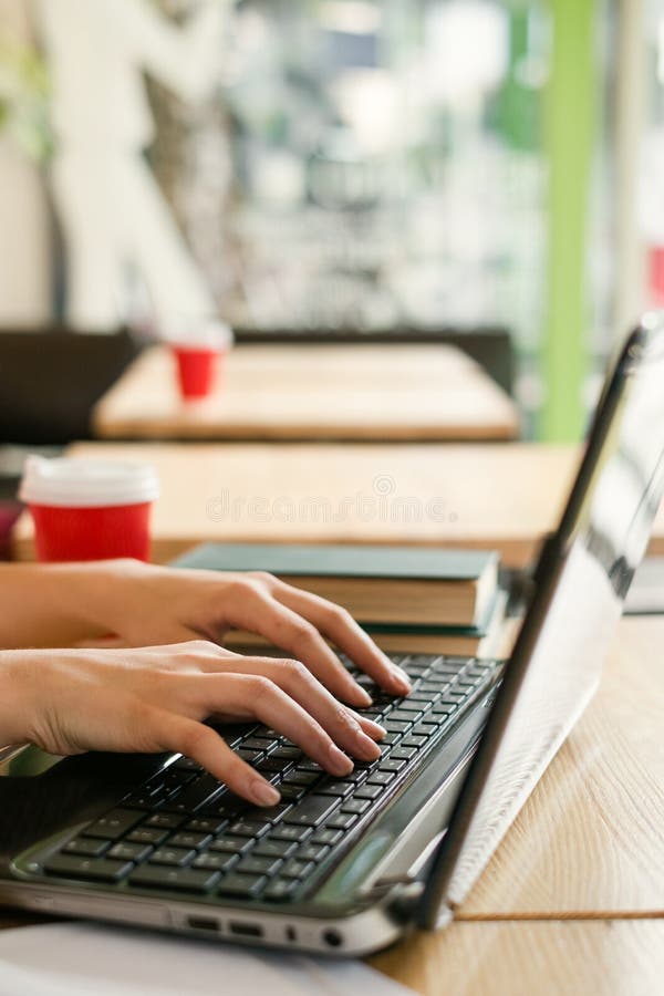 Typing Courses Laptop Keyboard Improve Training Stock Image - Image of ...