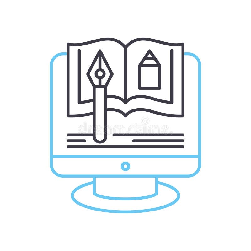 Courses Line Icon, Outline Symbol, Vector Illustration, Concept Sign ...