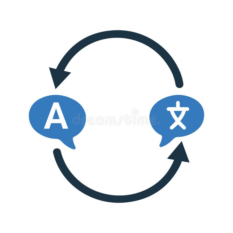 Courses, Translation, Language Icon. Simple Flat Design Concept Stock ...
