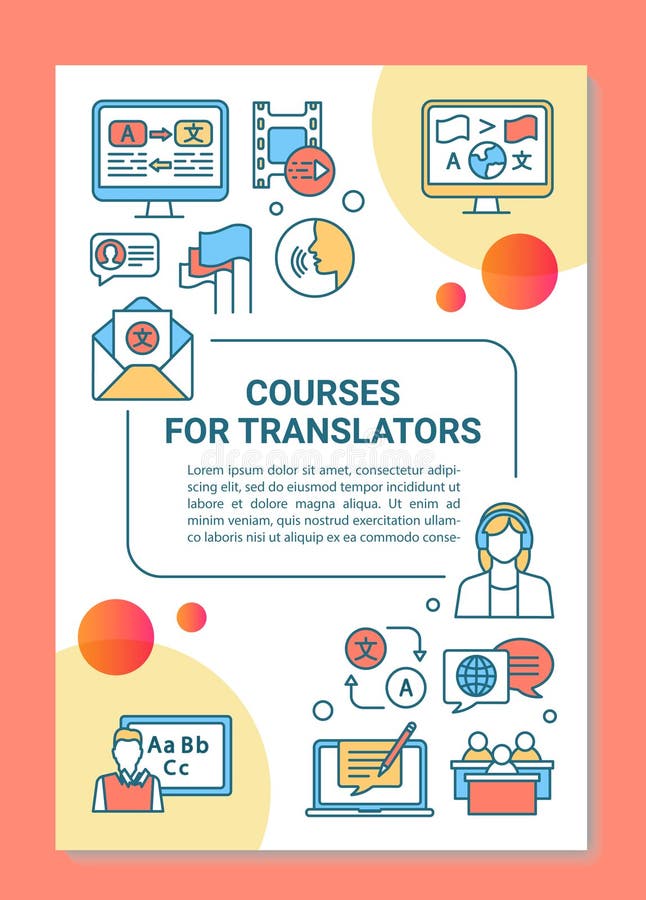 Courses for Translators Brochure Template Layout. Interpretation ...