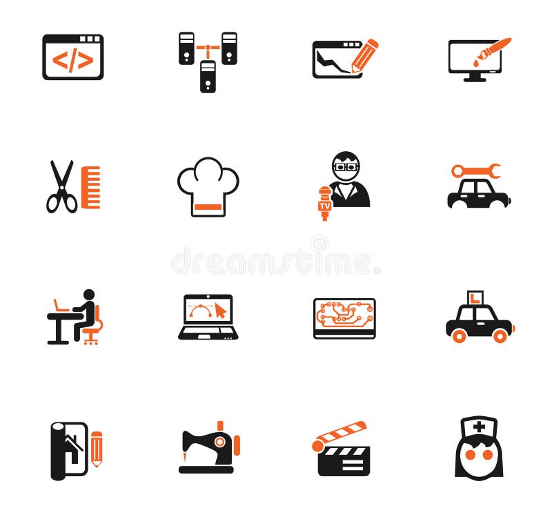 Courses icon set stock vector. Illustration of motion - 123431595