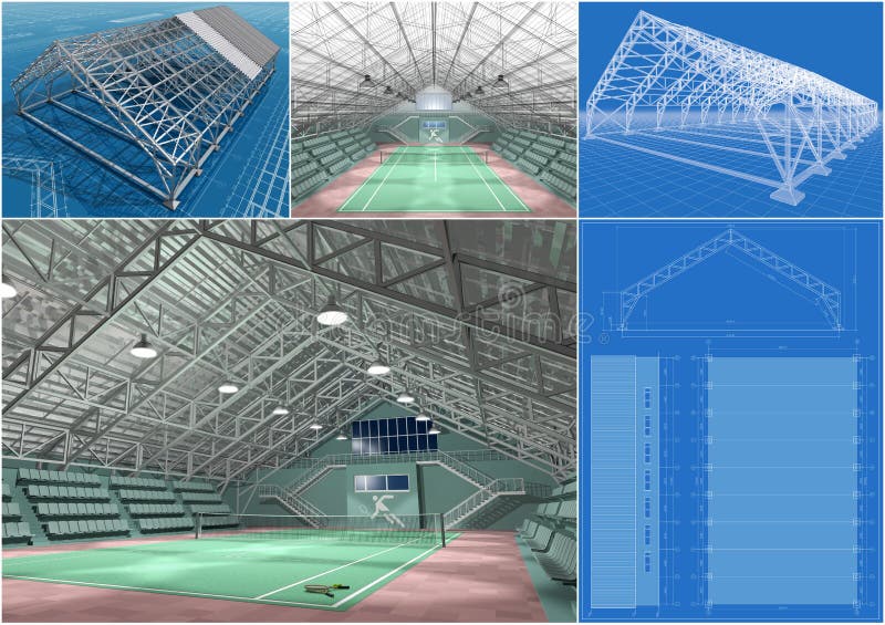 Court. stock illustration. Illustration of blueprint - 24983175