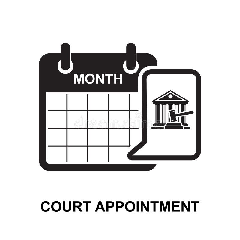 Court Appointment Icon Isolated on White Background Stock Vector ...