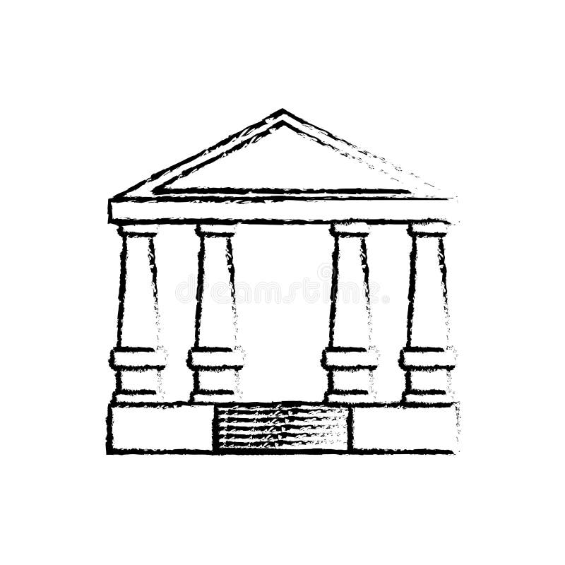 Court building symbol stock illustration. Illustration of greek - 84132020