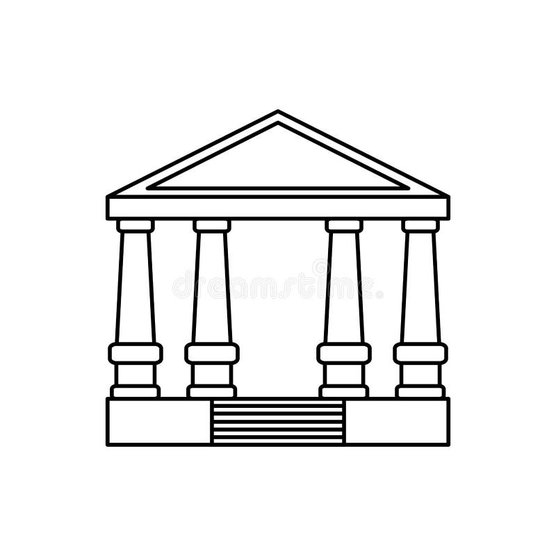 Court building symbol stock illustration. Illustration of government ...