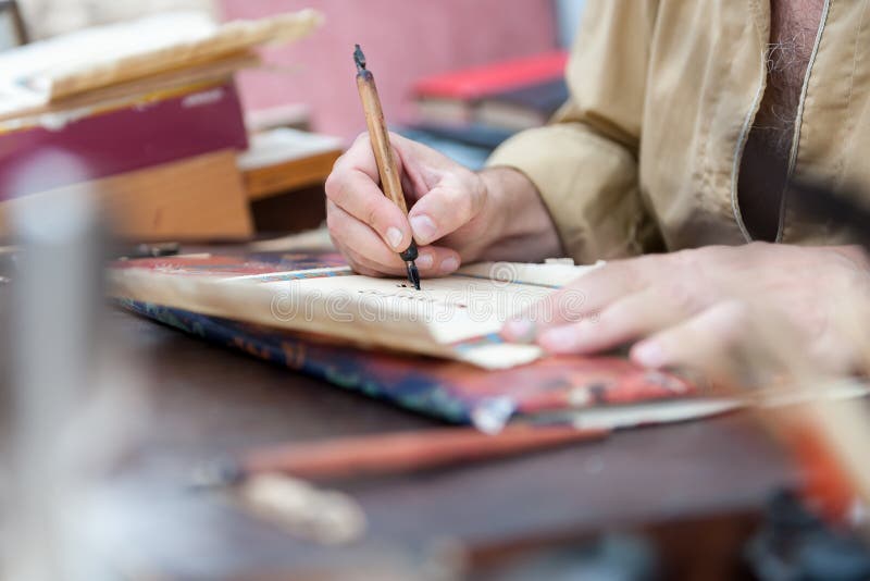 Traditional Historical Medieval Writing Tools Stock Image - Image of ...