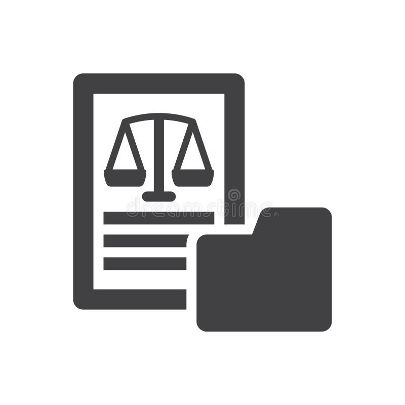 Court file folder icon stock illustration. Illustration of scale ...