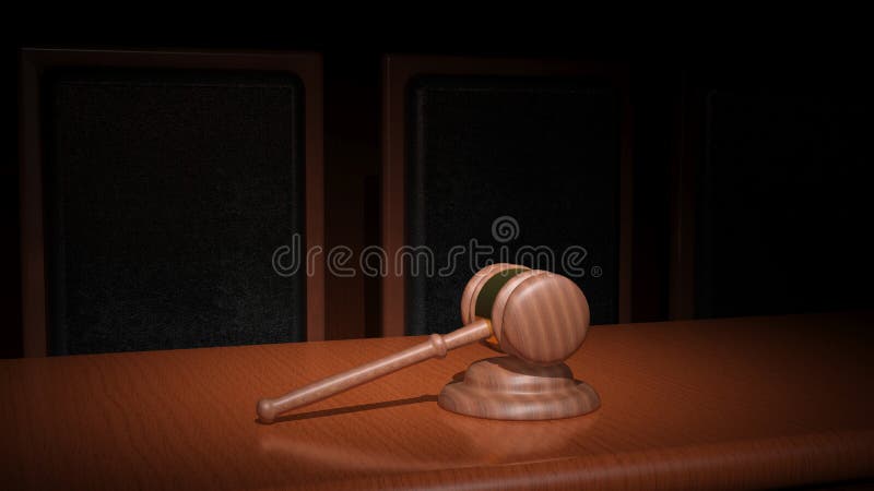 Court Gavel stock illustration. Illustration of judgment - 26621064