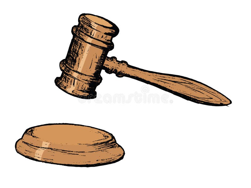Court gavel stock vector. Illustration of auction, courtroom - 28719294