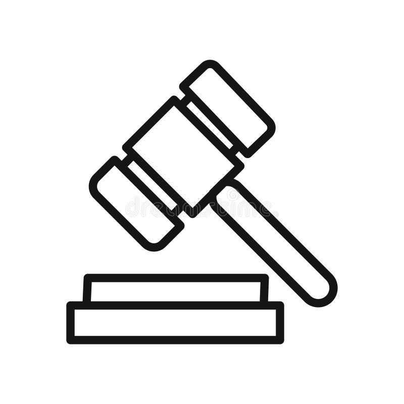 Court Judgement Icon Linear Graphics Set Vector Stock Illustration ...