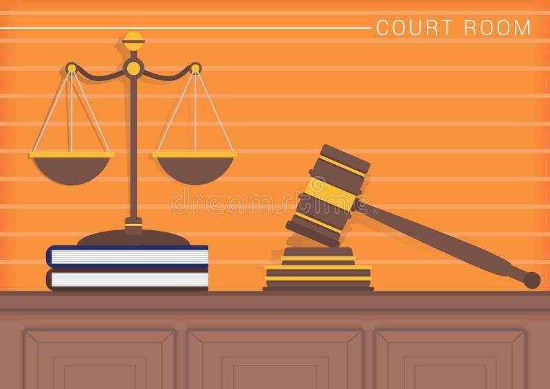 Court Room Design. Vector Illustration Decorative Design Stock Vector ...