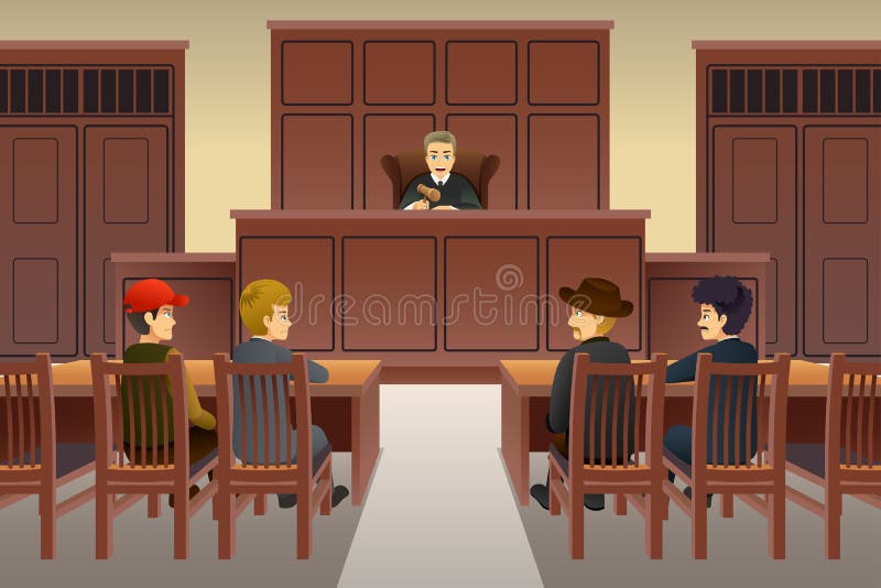 Court scene stock vector. Illustration of lady, vector - 44996112