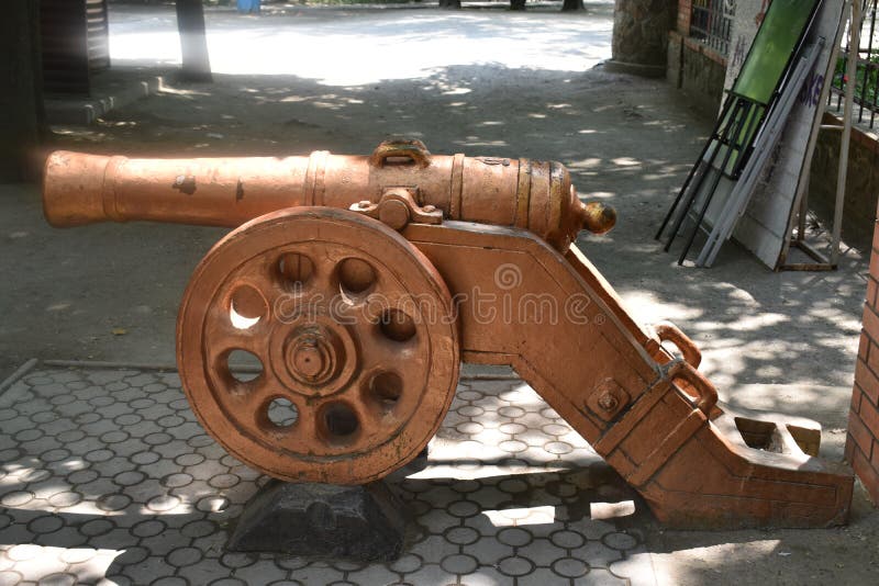Gun stock image. Image of color, copper, monument, muzzle - 102404257