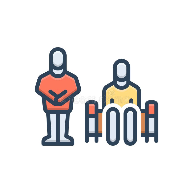 Color Illustration Icon for Courtesy, Chivalry and Urbanity Stock ...