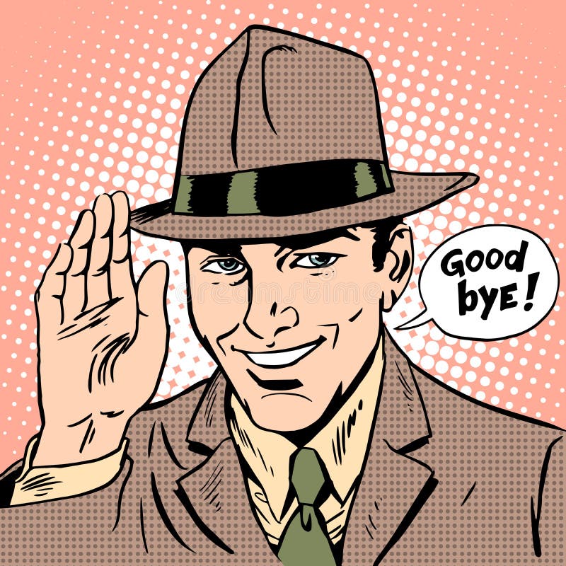 Courtesy the Man Says Goodbye Stock Vector - Illustration of vector ...